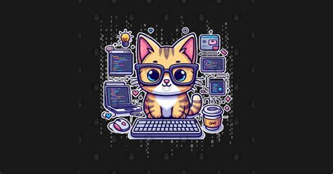 Coding Cat Coding Humor Coder Cat T Shirt Teepublic