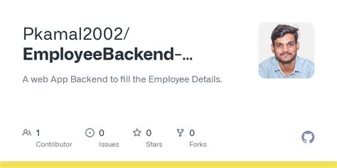 GitHub Pkamal2002 EmployeeBackend Assignment A Web App Backend To