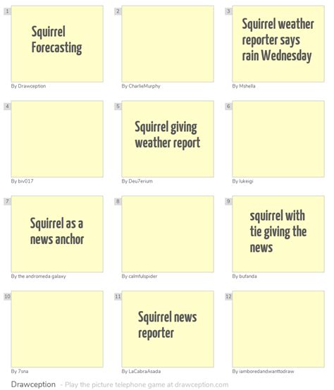 Squirrel Forecasting Drawception Squirrel Forecasting Drawception