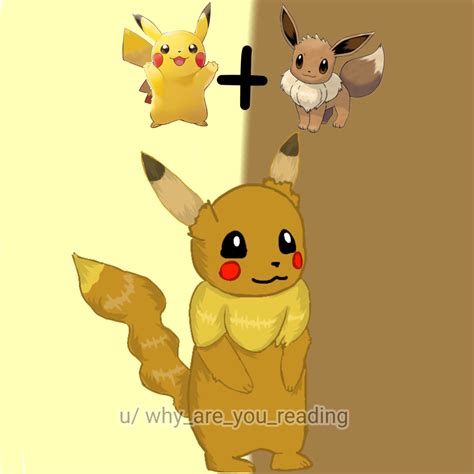 Eevee And Pikachu Fusion R Pokemonfusions
