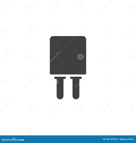 Resistance Resistor Vector Icon Stock Vector Illustration Of Symbol Solid 166147902