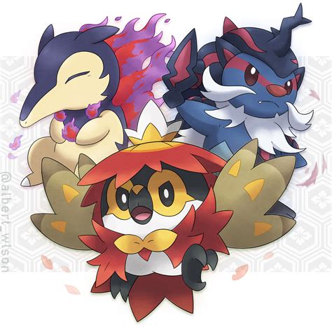 Hisui Starters Fusion By Albrt Wlson On Deviantart