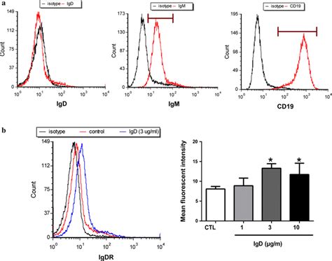 Flow Cytometry Analysis Of Igd Igm Cd19 And Igdr Expressions In