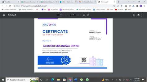 Aliddeki Mulindwa Bryan On Linkedin Just Completed The 7 Day Devtown
