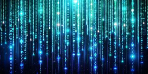 Binary Code Stream Creative Matrix Background Illustration Premium Ai Generated Image