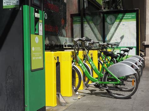 Bicycle Sharing System Velib In Paris France` Editorial Stock Image Image Of Rental