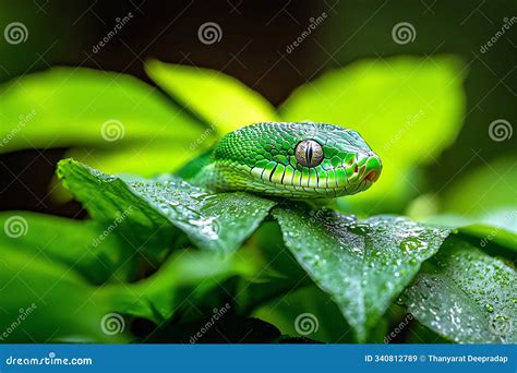 Snake Python On Green Screen Background Stock Illustration 230713240