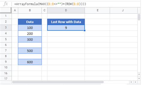 Find Last Row With Data Excel Google Sheets Automate Excel