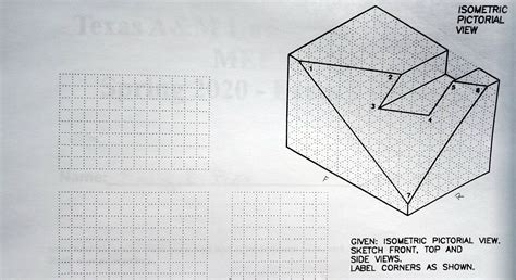 Isometric Pictorial View Given Isometric Pictorial View Sketch Front