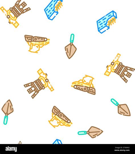 Civil Engineer Construction Vector Seamless Pattern Stock Vector Image
