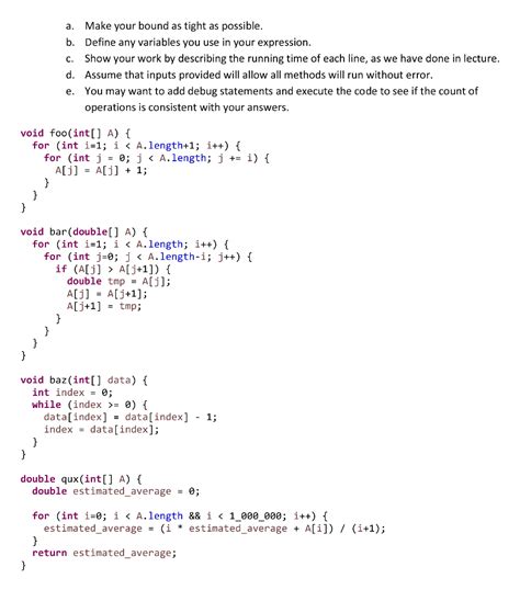 Solved Determine The Worst Case Running Time Of The