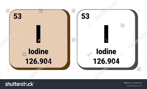 Iodine Element Vector Icon Periodic Table Stock Vector Royalty Free 2250083769 Shutterstock
