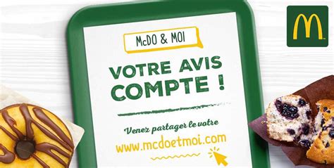 Le Questionnaire McDo Et Moi Comment Donner Son Avis Client Sur McDonald S Poire Chocolat