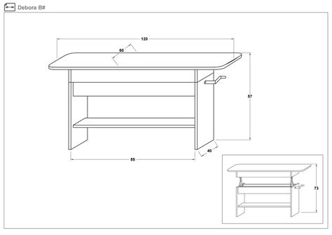 Маса с повдигащ механизъм Дебора Мебели Виденов