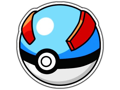 Great Ball Poke Ball Cute Anime Sticker Waterproof Vinyl Decal For