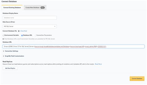 Cloud Using Hasura With An Ms Sql On Azure Database Hasura Graphql Docs