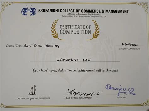 Vaishnavi M V On Linkedin Hi All I Have Successfully Completed The Soft Skills Training Offered…