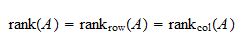 Rank Of A Matrix