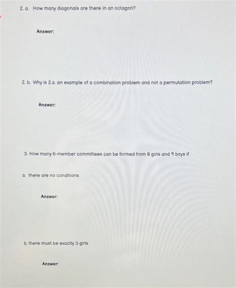 Solved Answer 2 B Why Is 20 An Example Of A Combination Chegg Com