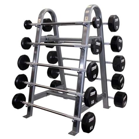 Troy Barbell 12 Sided Urethane Barbell Set With Rack For Sale — Select