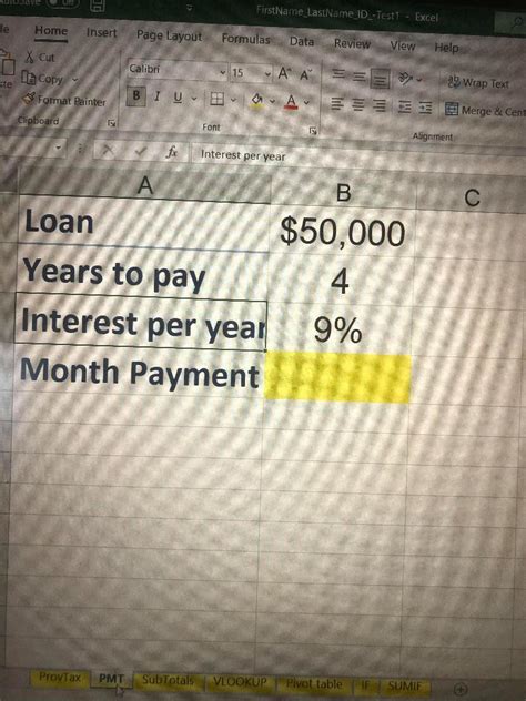 Solved Pmt Sheet Input The Pmt Function In Cell B4 With