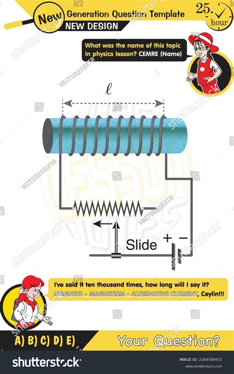Physics Magnets Scientific Magnetic Field Electromagnetism Stock Vector
