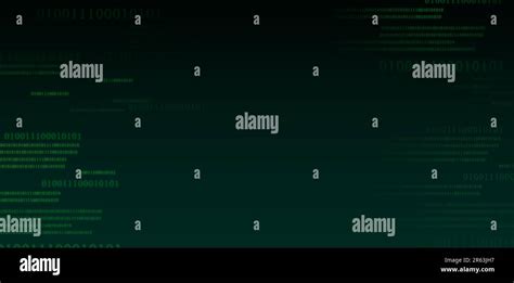 Green Binary Numbers 0101 Code On Dark Background Data Stream For Infosec And Cryptography