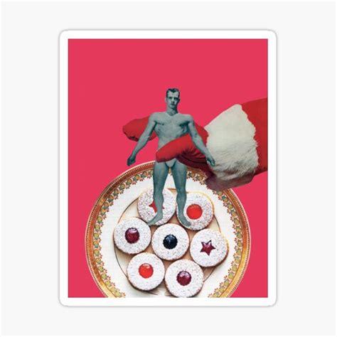 Santas Cookie Sticker For Sale By Vintagedick Redbubble
