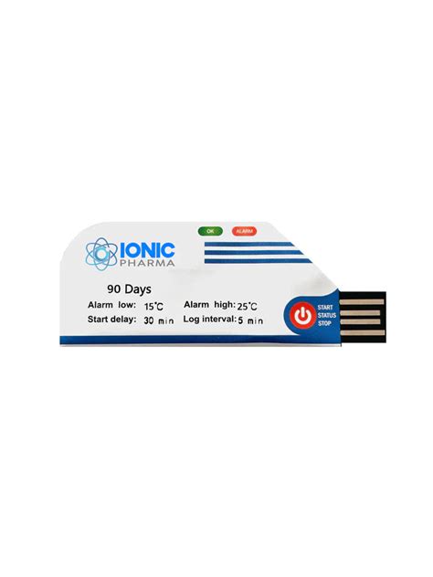 Single Use Usb Temperature Data Logger Ambient 15 25°c 90 Days Dis