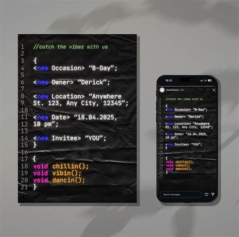 Coding Editable Digital Birthday Invitation Template Software Personalized Printable Card