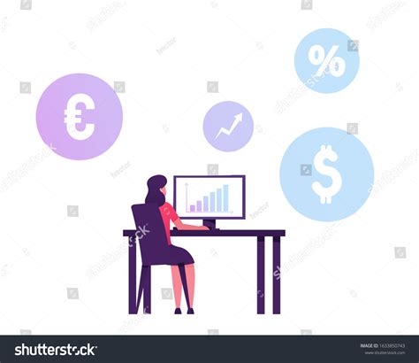Standard Operating Procedure Business Woman Working Stock Vector Royalty Free
