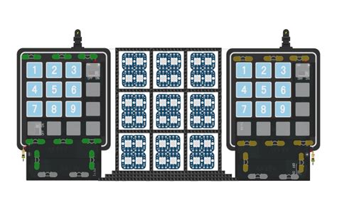 Circuit Design Neopixel Game Hash Keyboard 4x4 2 Players Tinkercad