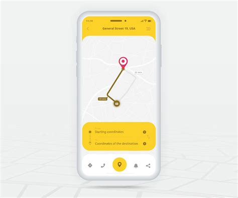 Map Gps Navigation App Ux Ui Concept Mobile Map Application