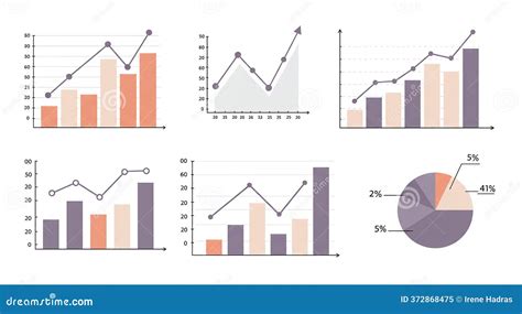 Pie Chart Intersecting Circles Venn Diagram Line Icon Vector