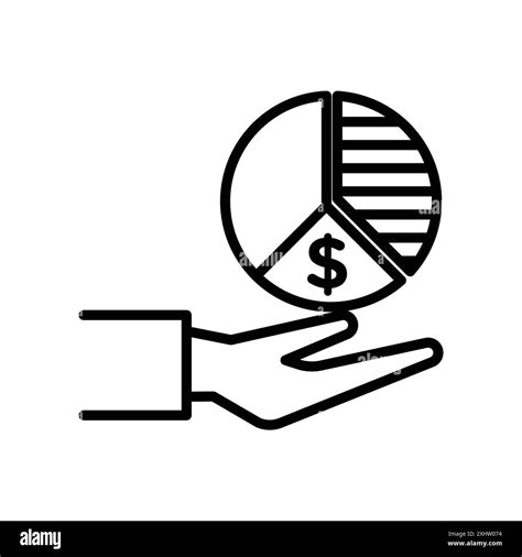 Market Share Icon Linear Logo Mark Set Collection In Black And White For Web Stock Vector Image