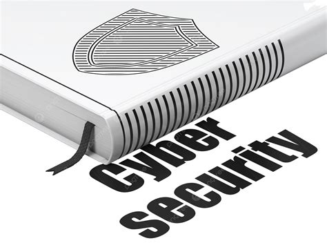 White Cybersecurity Book Shield As A Security Concept White Reading