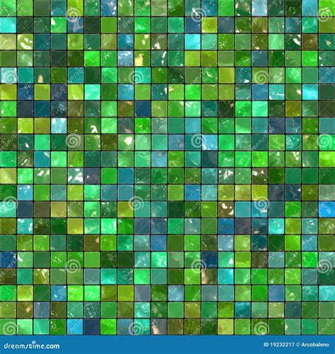 Green Abstract Tile Mosaic Stock Image Image Of Construct 19232217