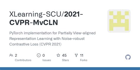 CVPR MvCLN Alignment Py At Main XLearning SCU CVPR MvCLN GitHub