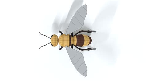 Artstation Low Poly Cartoon Honey Bee Game Assets