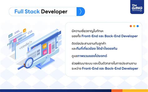 Front End Vs Back End Vs Full Stack Developer แต่ละตำแหน่งต่างกันยังไง The Gang Technology