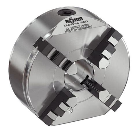 Rohm Geared Scroll Chuck Duro M 160mm 4 Jaws Cylindrical Centre Mount