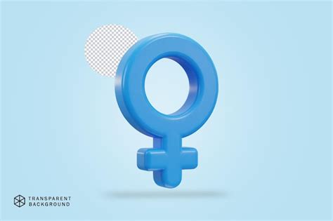 Premium Psd 3d Female Symbol Icon Vector Illustration
