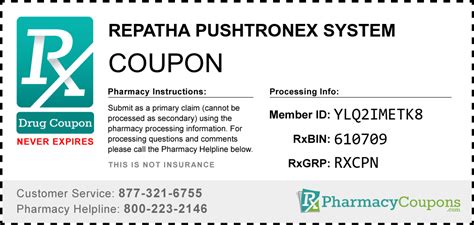 Repatha Pushtronex System Coupon Pharmacy Discounts Up To 80