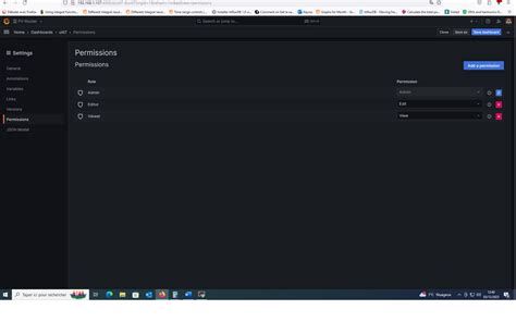 Impossible To Add User Permission To A Grafana Dashboard Dashboards Grafana Labs Community