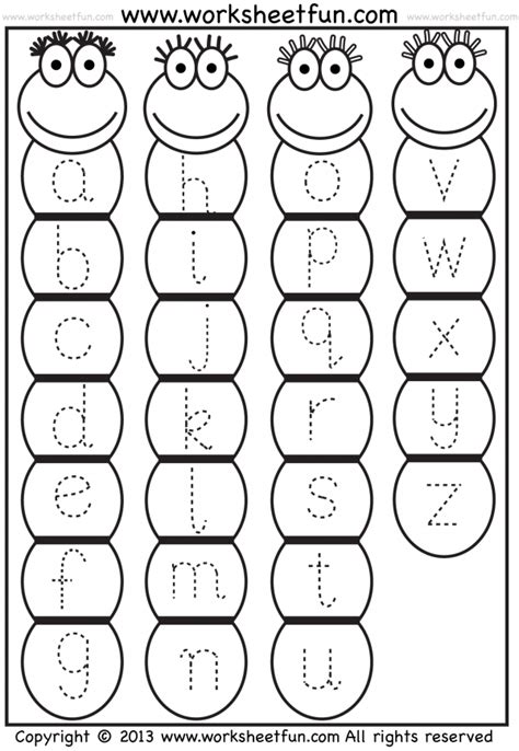 Small Letter Tracing Lowercase Worksheet Bug Free Printable