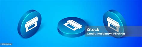 파란색 배경에 고립 된 등도 성 연고 크림 튜브 의학 아이콘 튜브 용기 치약 크림 기호 파란색 원 버튼입니다 벡터 일러스트레이션 3차원 형태에 대한 스톡 벡터 아트 및 기타