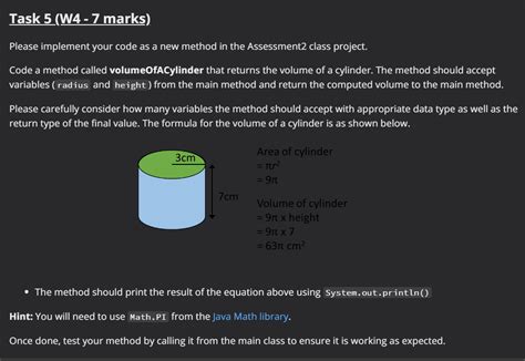 Solved Task 5 W4 7 Marks Please Implement Your Code As A
