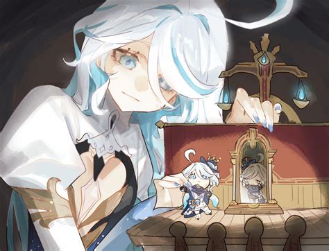 Furina And Focalors Genshin Impact Drawn By Meameeea Danbooru