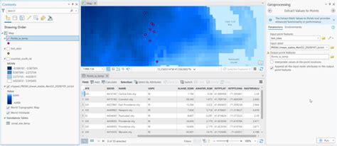 summarizing raster data for areas and assigning values to points at these coordinates