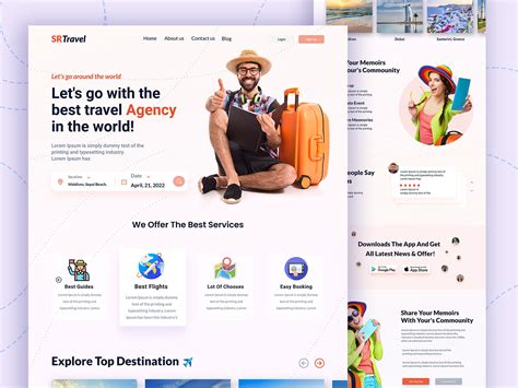 Travel Web Ui Ux Design Ui Ux Design On Behance